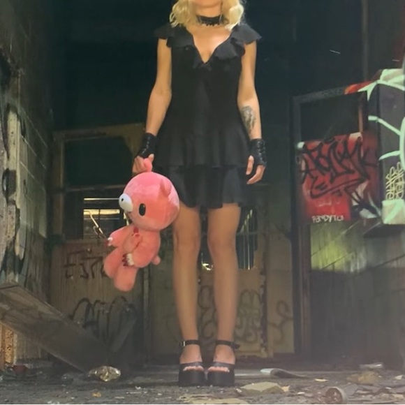 Dolls Kill | Dresses | Widow Dollskill Black Ruffle Dress Gothic Dolls ...